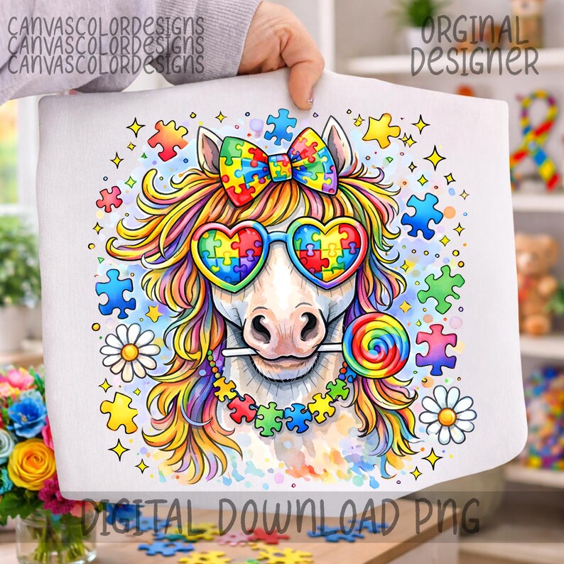 Autism Horse Png,puzzle Bow Horse Design,autism Awareness Shirt ...