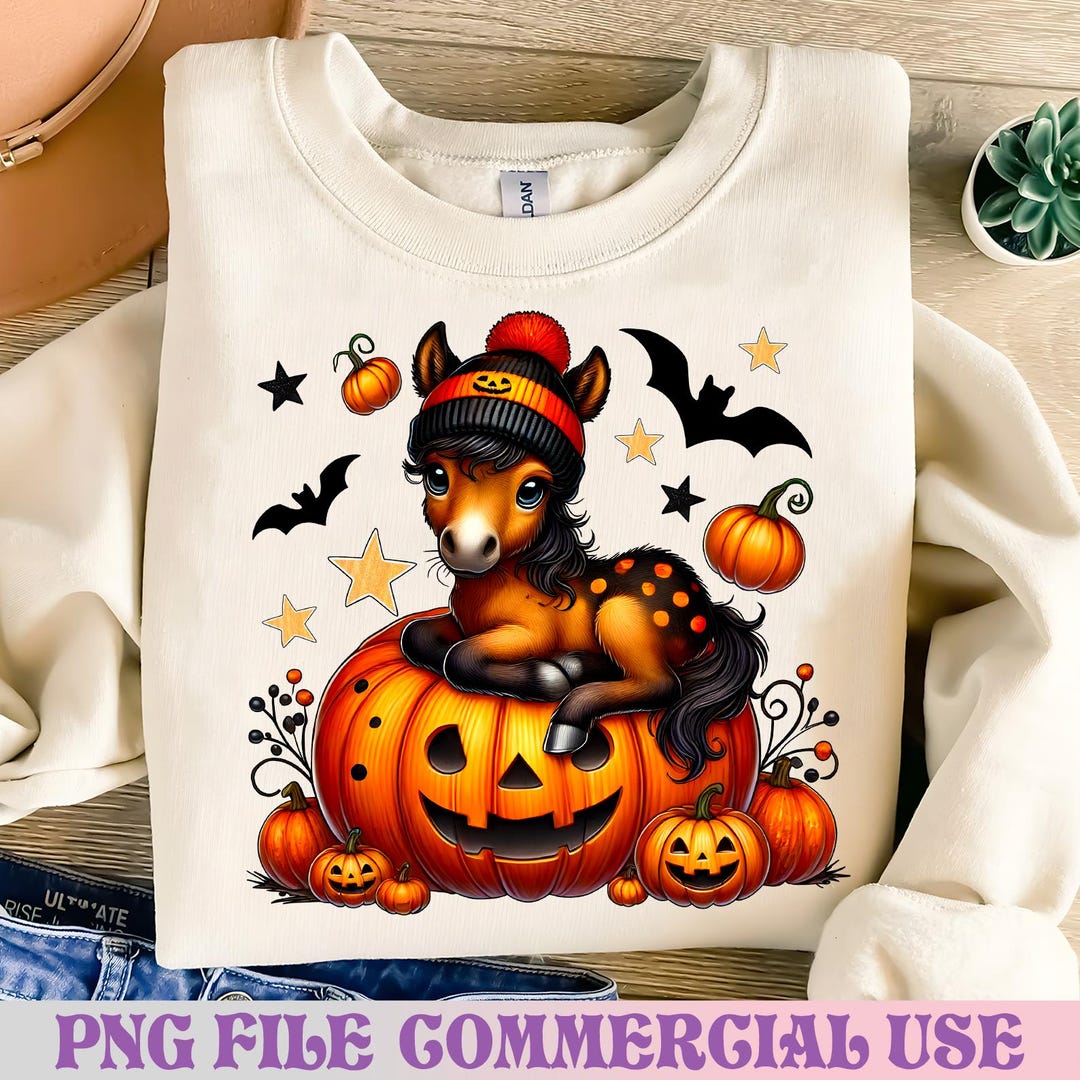 Halloween Baby Horse PNG, Colt Png,horse Png,retro Halloween Png, Horse ...