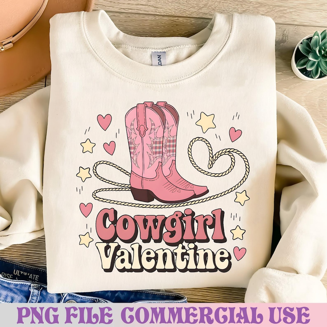 Cowgirl Valentine Png, Sublimation Design, Cowgirl Png, Western ...