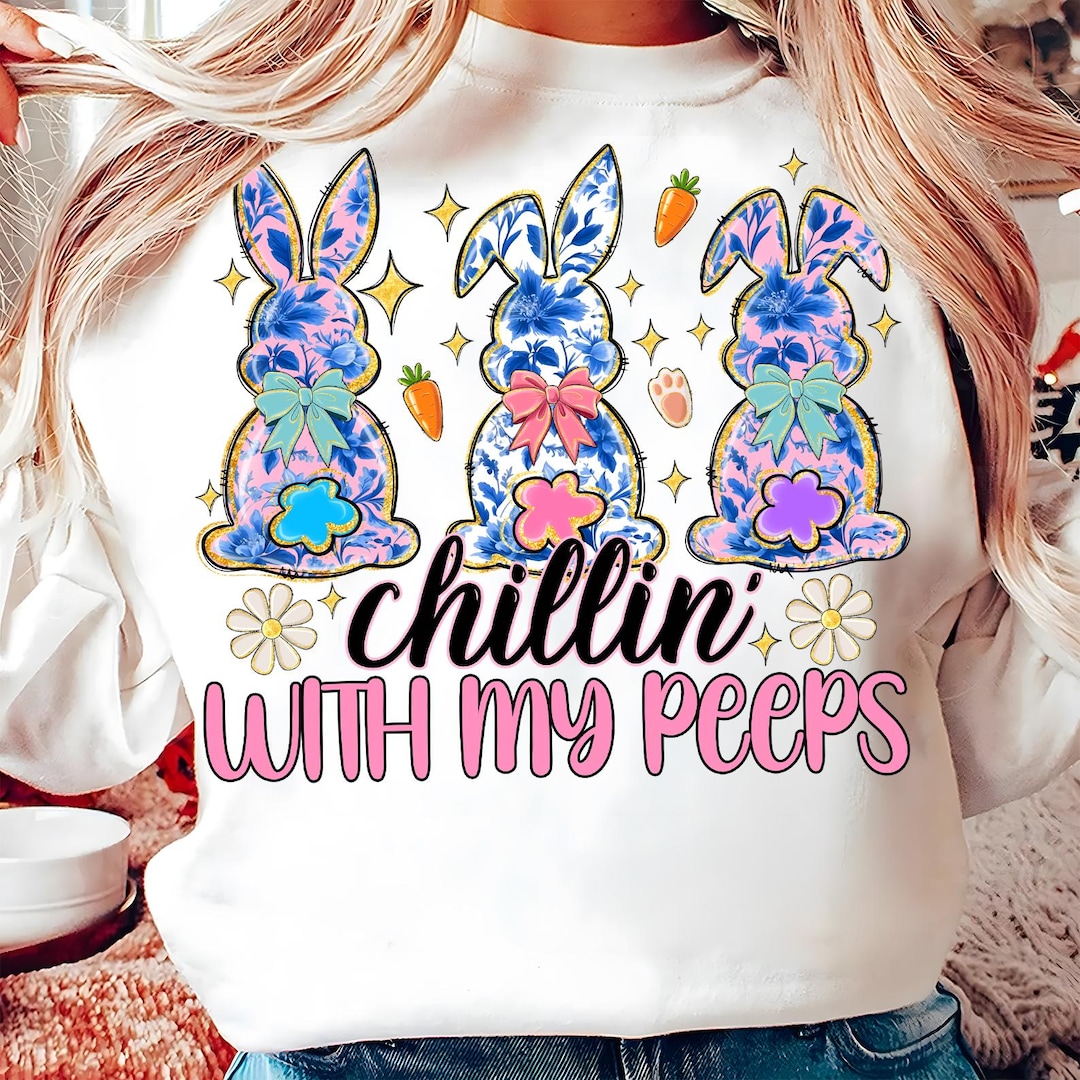 Chilling With My Peeps Png, Easter Png, Easter Coquette Png,easter's ...