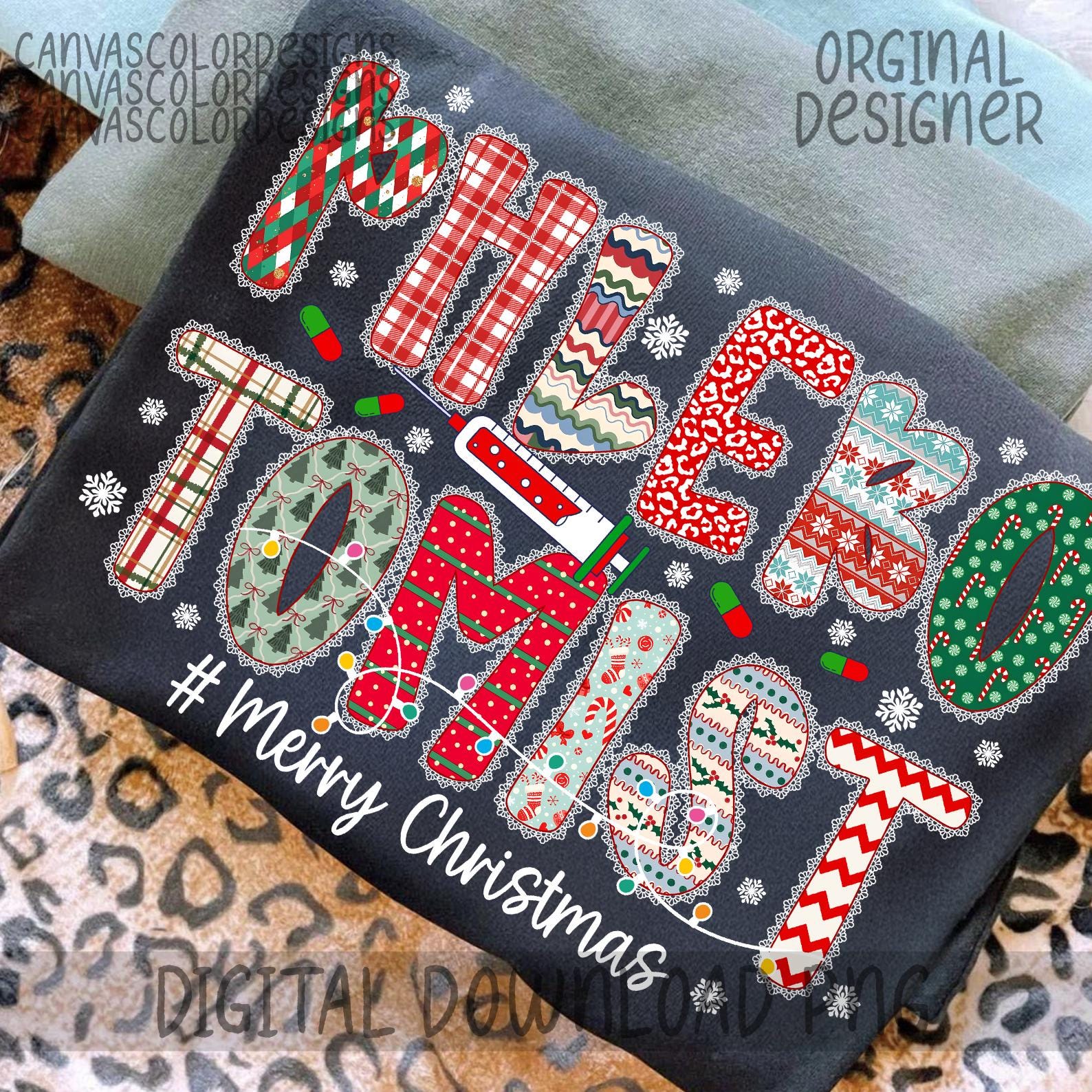 Christmas Phlebotomist Png,funny Nurse Png,medical Christmas Design ...