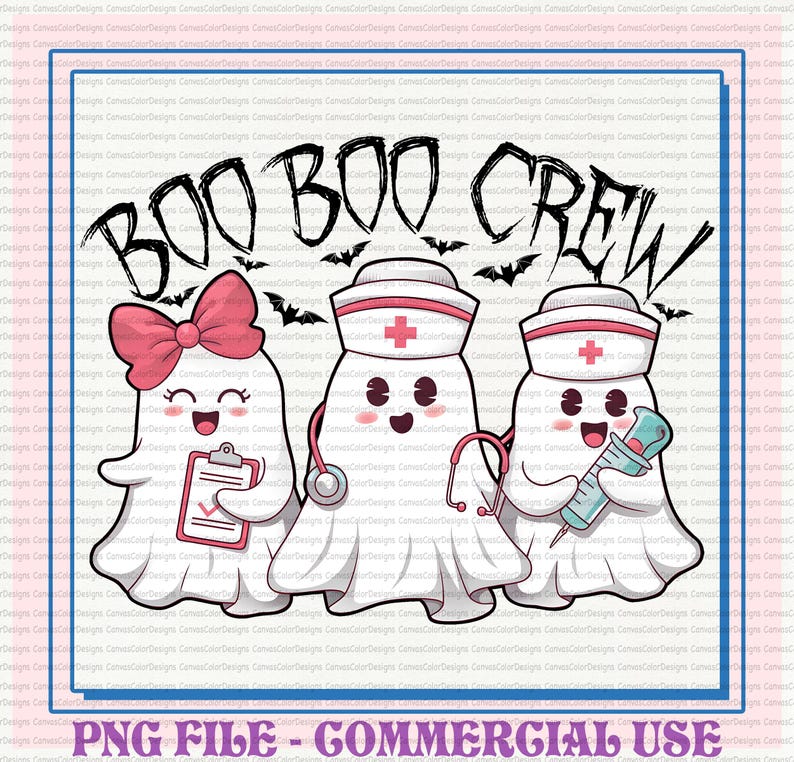BOO BOO Crew Png, Nurse Png, Nurse Halloween Png, Pink Halloween Png ...