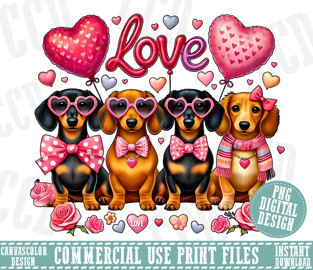 Love Png,valentines Day Dogs Png Sublimation Design Download, Dog Png ...