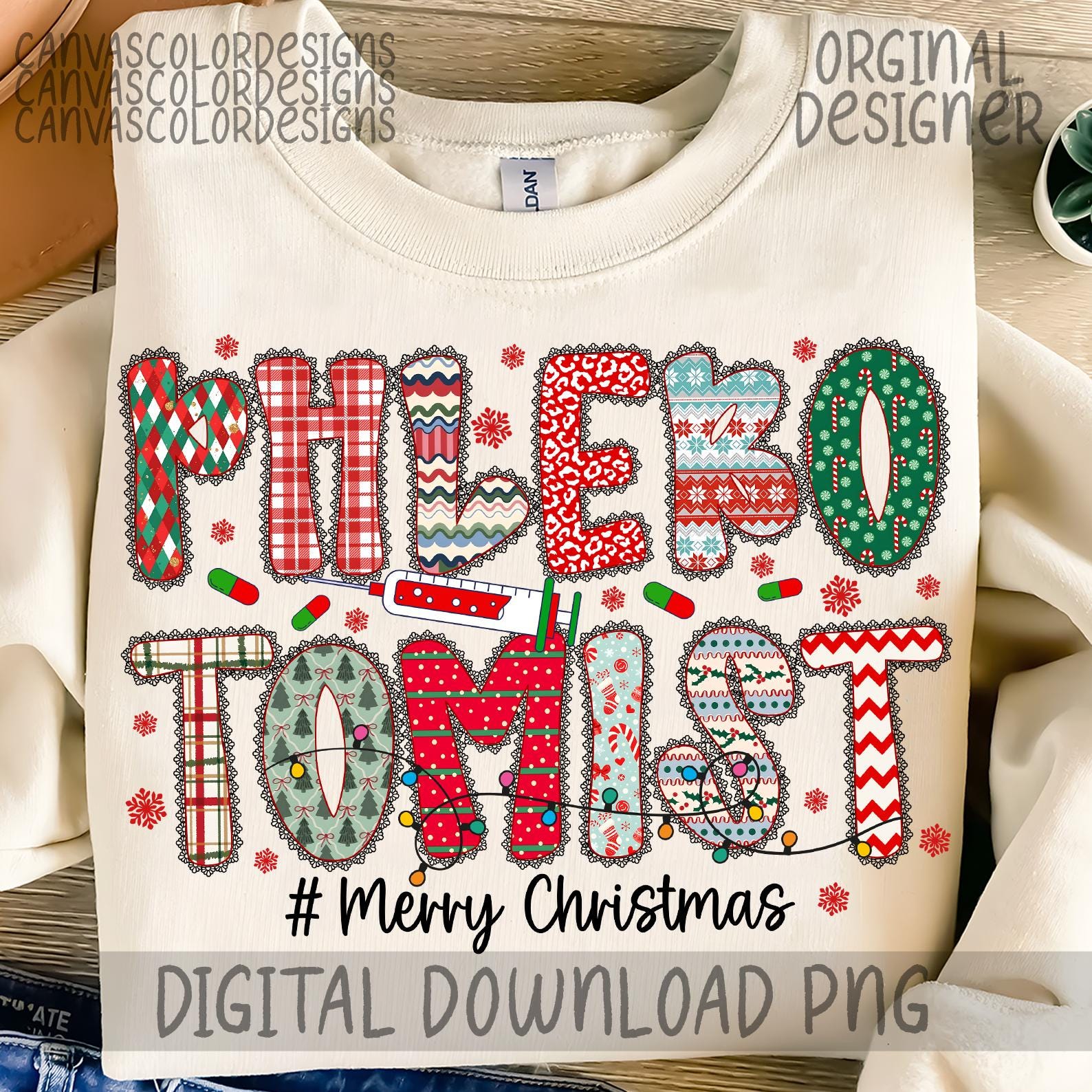 Christmas Phlebotomist Png,funny Nurse Png,medical Christmas Design ...