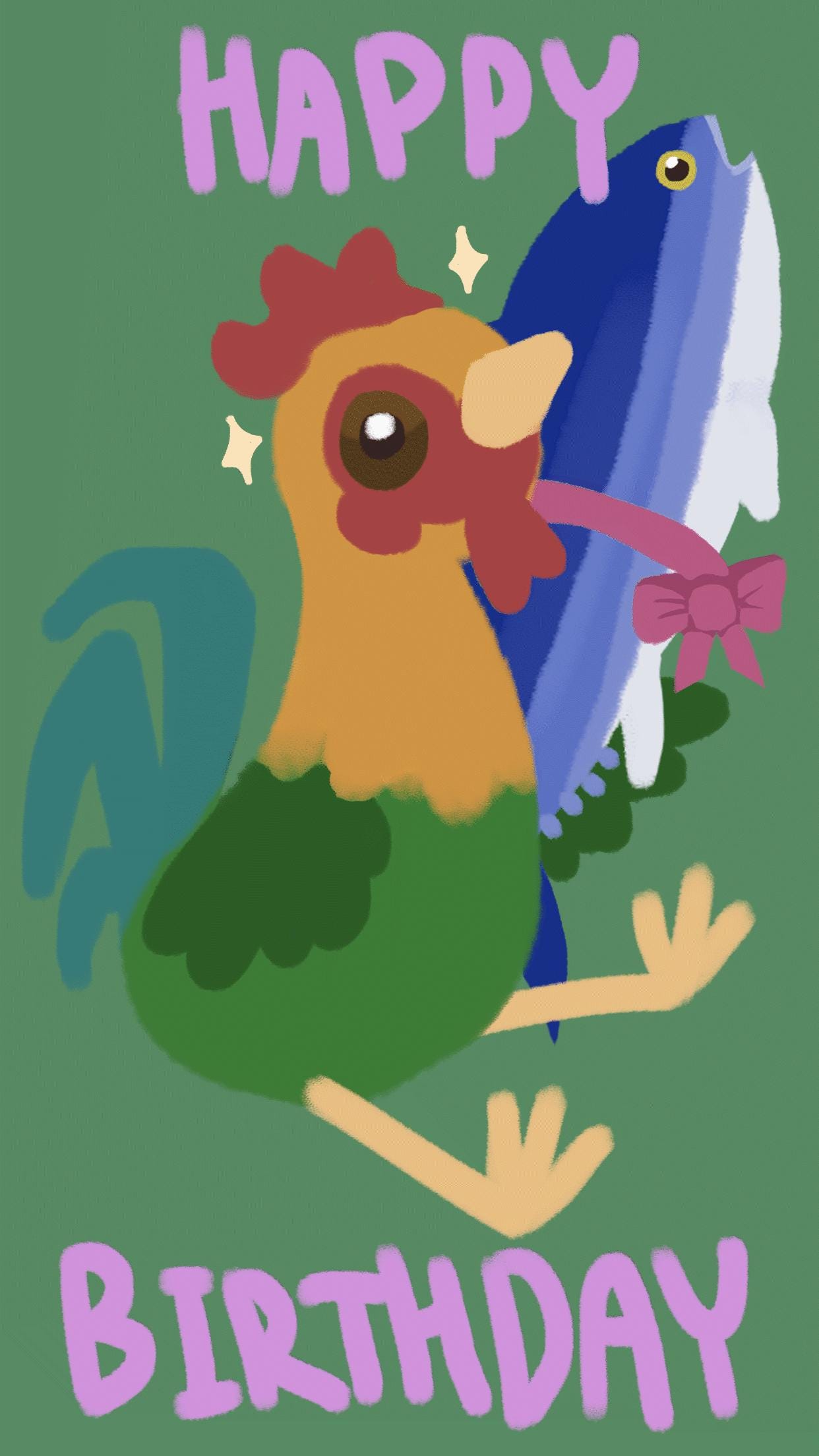 Digital Birthday Card Rooster - Etsy