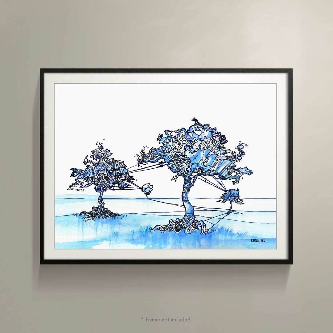 The Silicon Forest Through the Trees — Print From Original Painting by ...