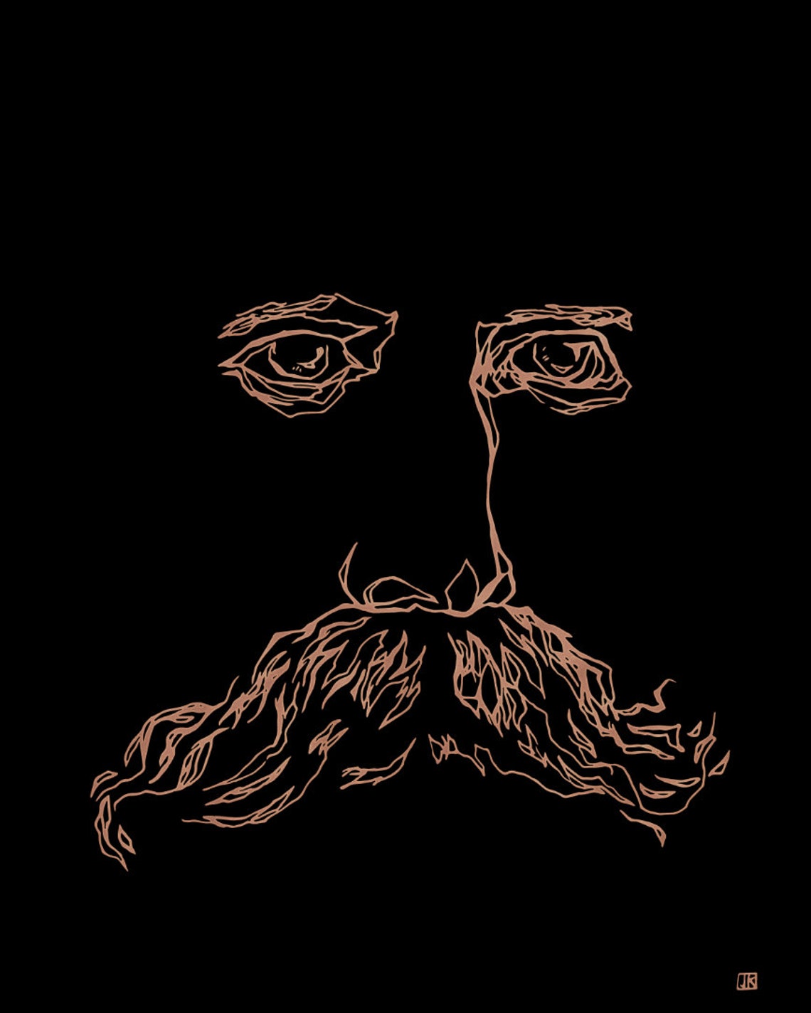 Nietzsche's Mustache Portrait Print of Friedrich | Etsy