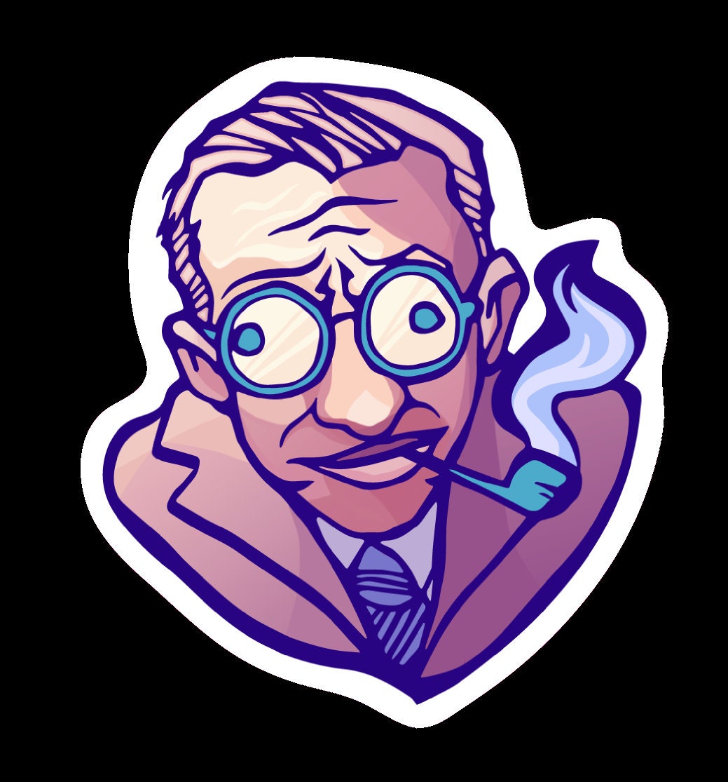 Pick 2 Sticker Set — Nietzsche / Camus / Kierkegaard / Plato / Sartre 3 ...