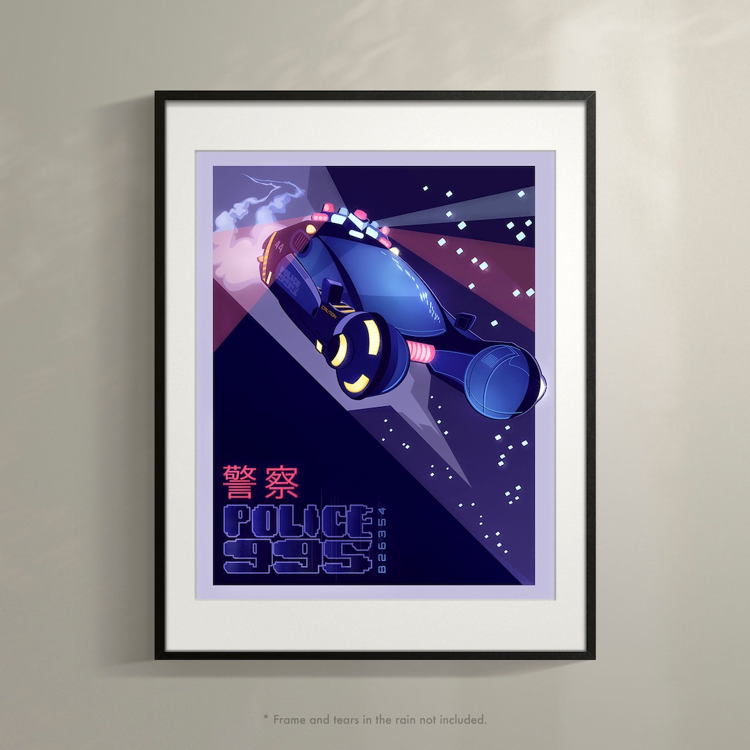 Blade Runner — [≈] Police Spinner Sci-fi Poster - 8x10 or 11x14 - Etsy