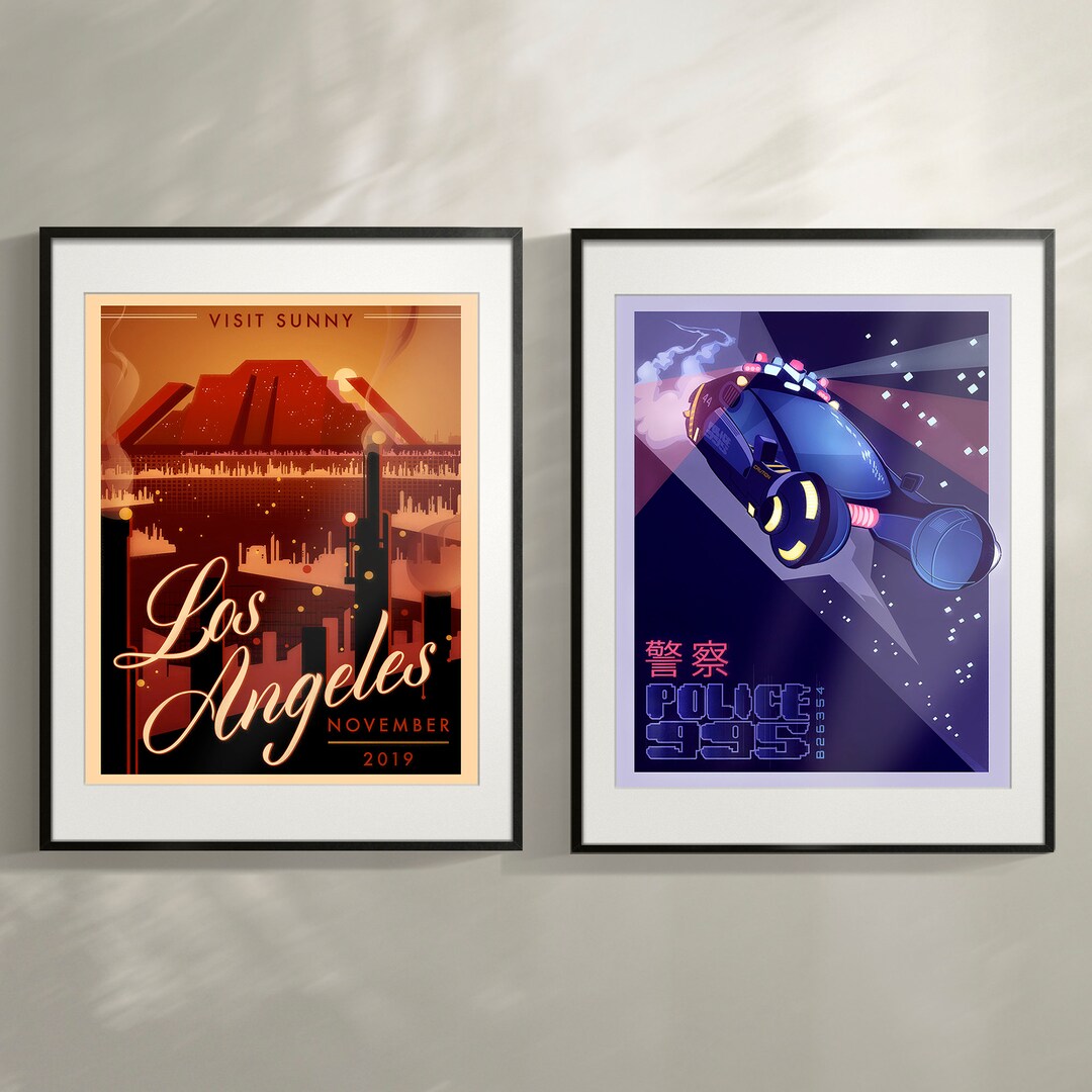 Blade Runner — [≈] Los Angeles, Police Spinner Sci-fi Poster Set - 8x10 ...