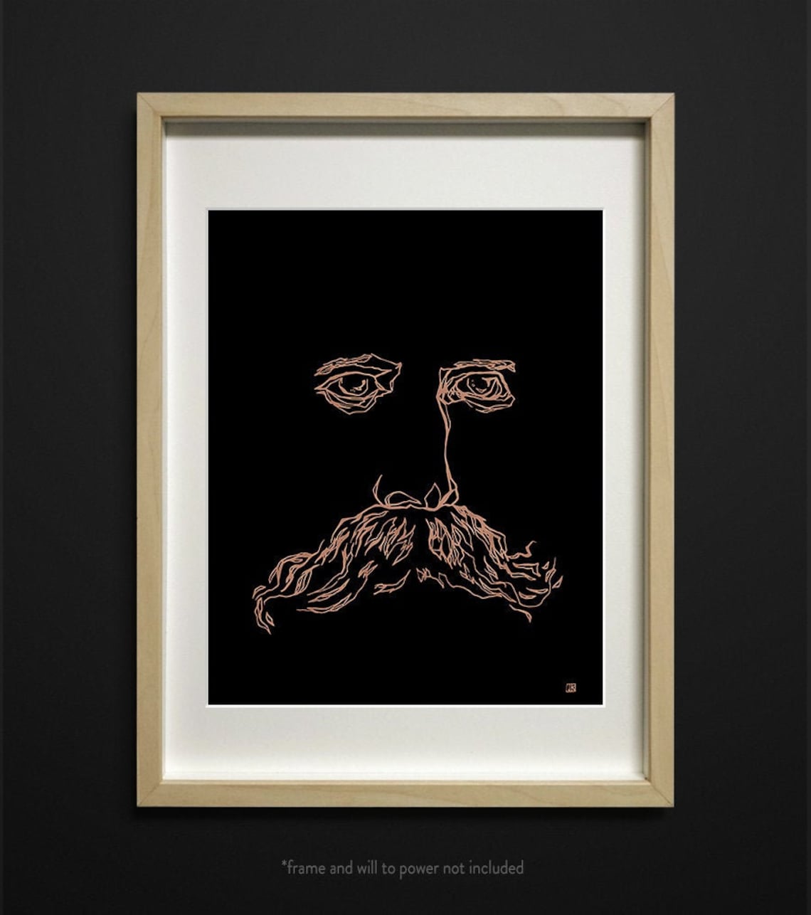 Nietzsche's Mustache Portrait Print of Friedrich - Etsy