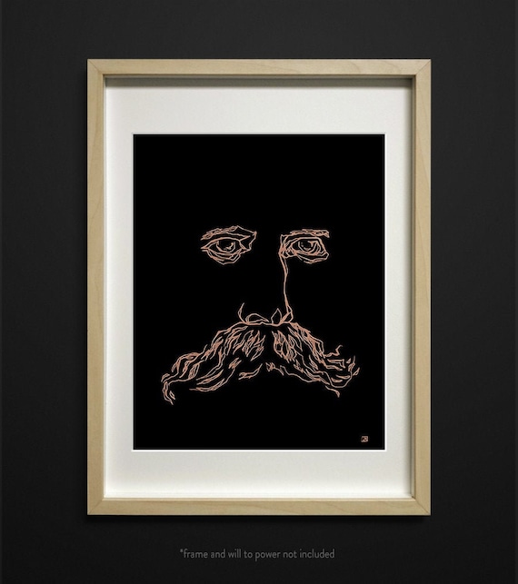 Nietzsche's Mustache Portrait Print of Friedrich - Etsy