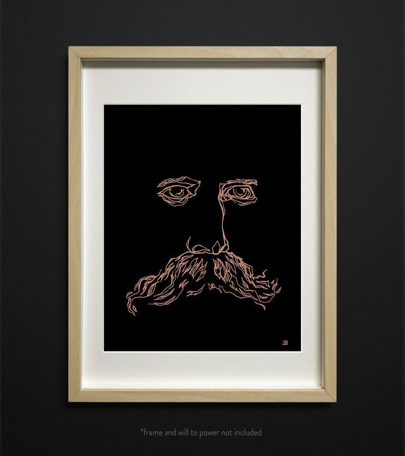 Nietzsche's Mustache Portrait Print of Friedrich - Etsy