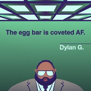 Severance Quote Poster — "the Egg Bar is Coveted Af" From Severance's ...