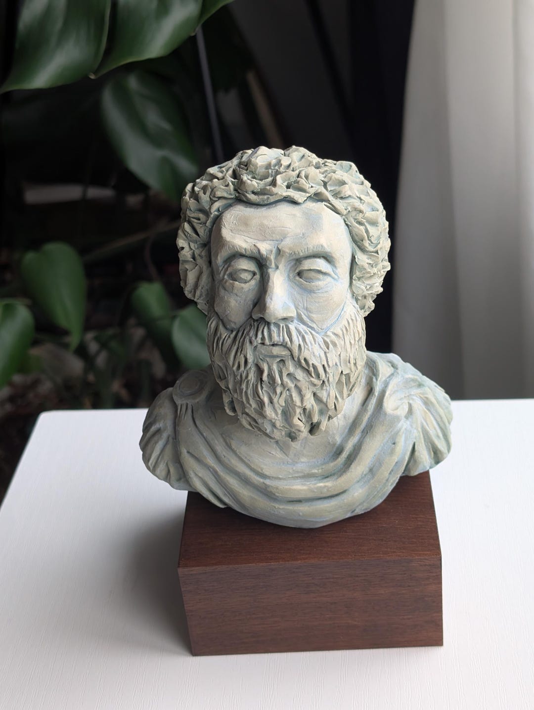 Marcus Aurelius Statue — Handmade Ceramic Statue of Stoic Philosopher ...