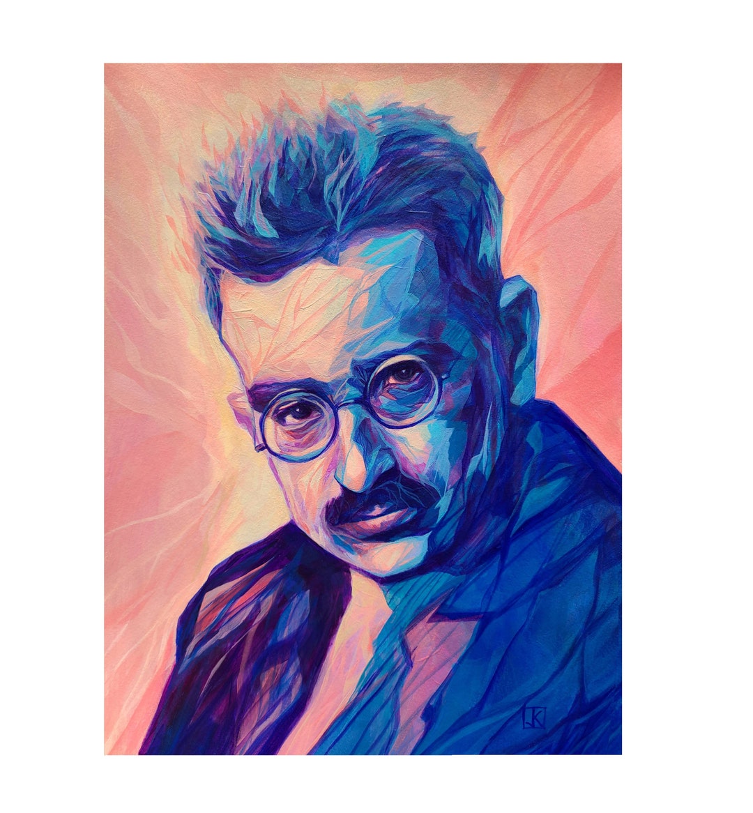 Walter Benjamin Print — [§] Walter Benjamin Print From Original Painted ...
