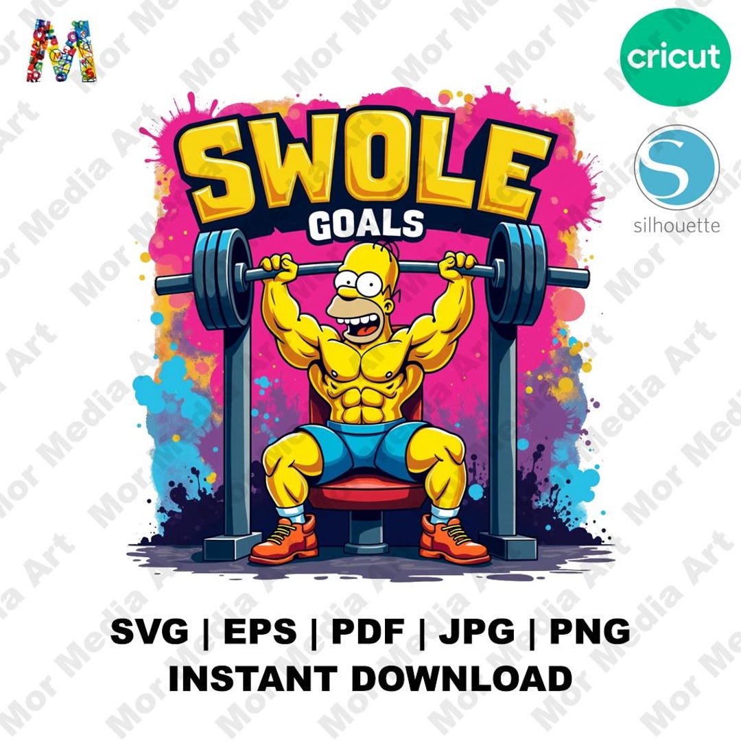 Swole Goals Svg, Eps, Png, Jpg, Pdf Duff Gym Clipart or T-shirt ...