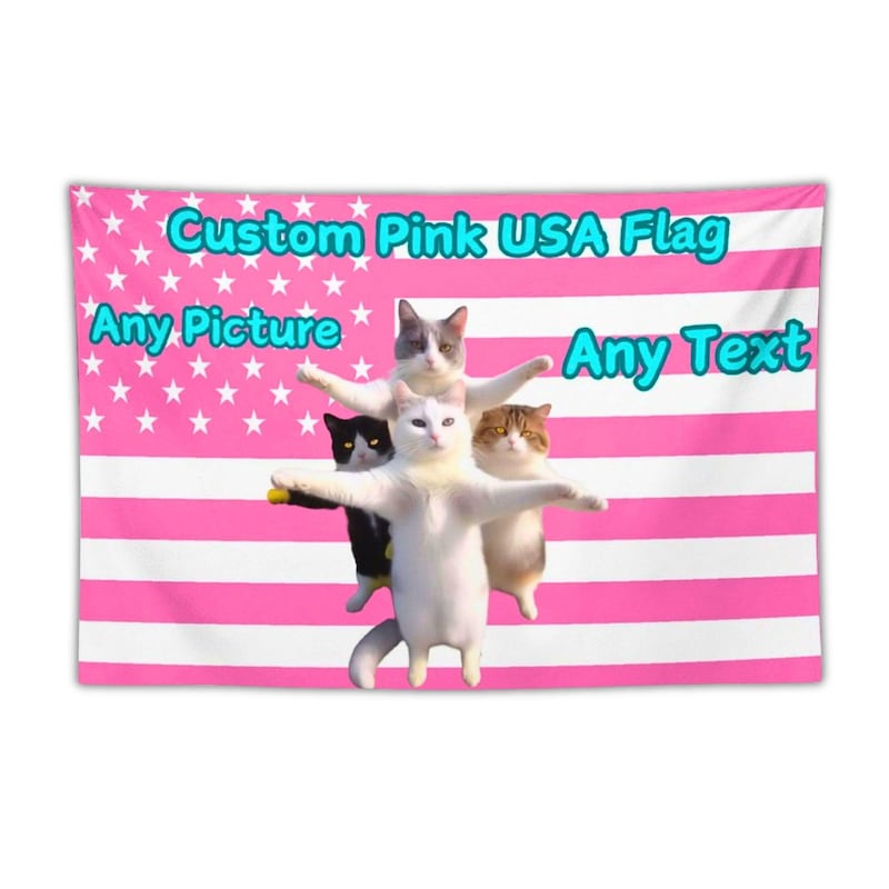 Pink Custom American Flag - Etsy
