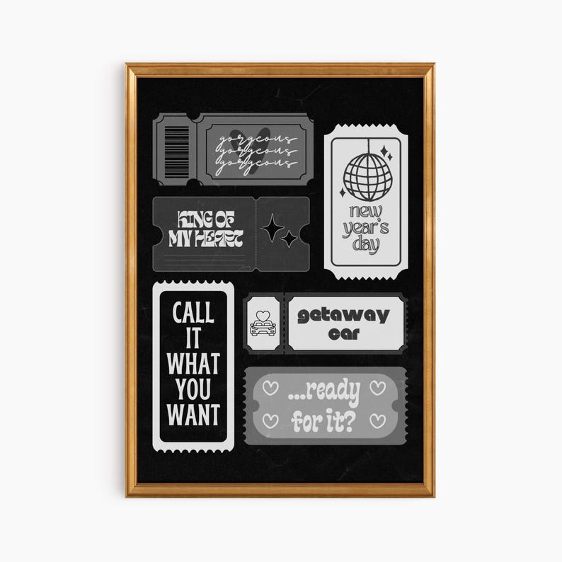 Taylor Inspired Ticket Collage | Reputation Album Inspired Digital ...