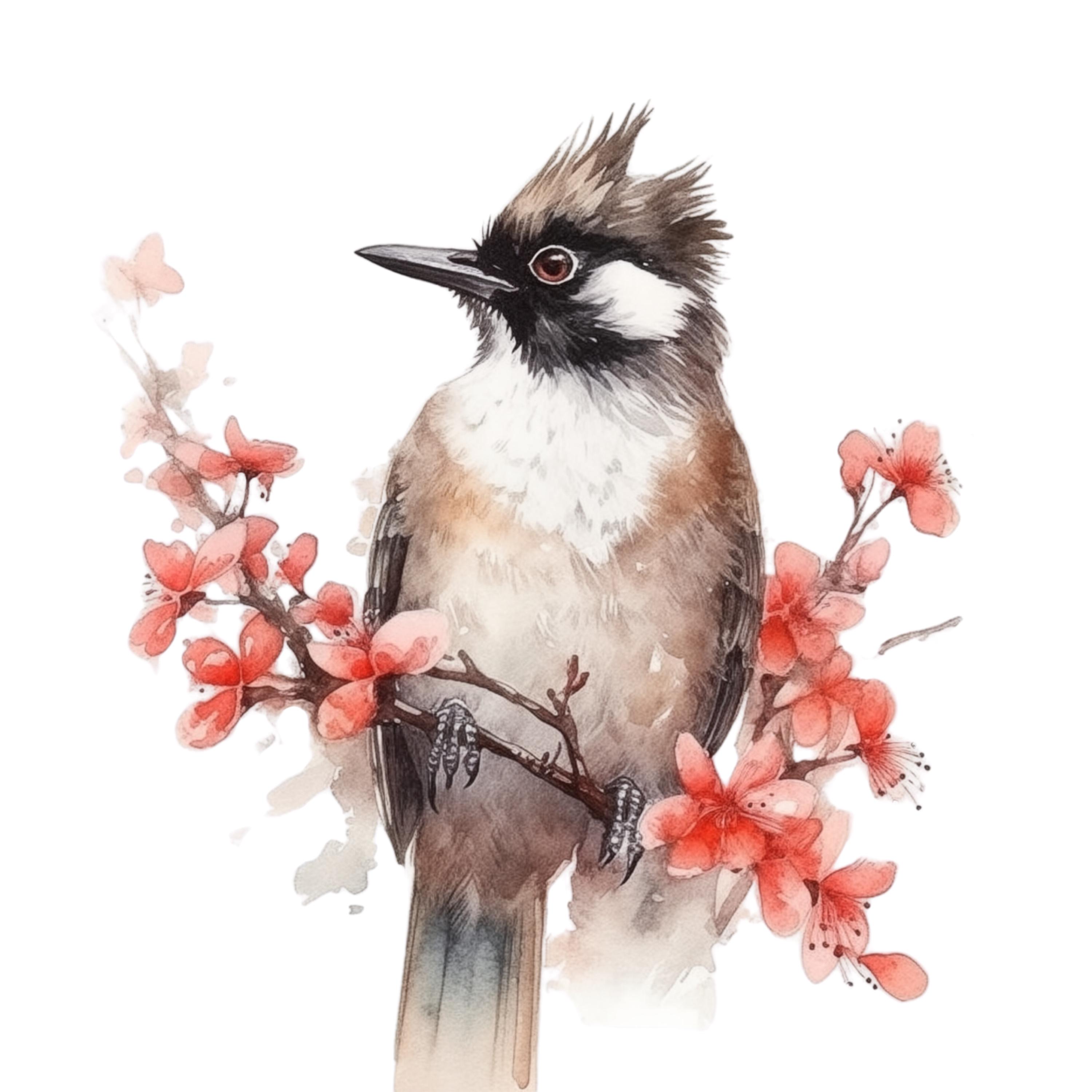 Red-whiskered Bulbul Clipart Transparent Backgrounds, 5 High Quality ...