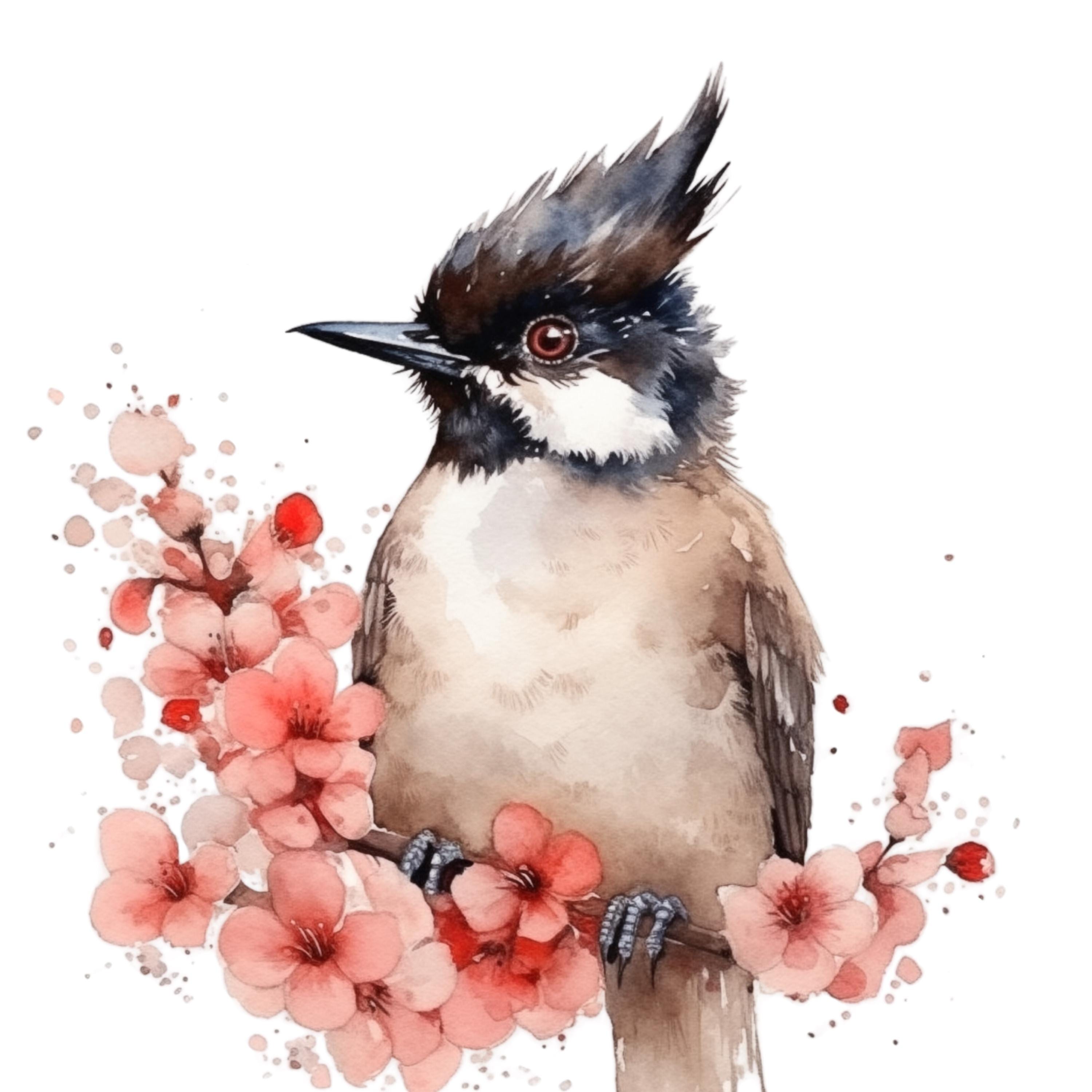 Red-whiskered Bulbul Clipart Transparent Backgrounds, 5 High Quality ...