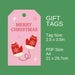 Gift Tags, Printable Christmas Tags, Pink Christmas Gifts, Instant ...