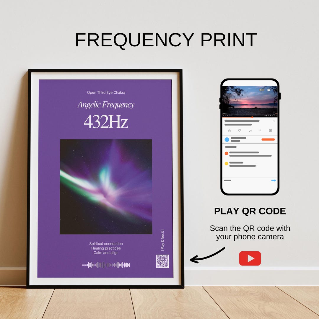 Angelic Frequency 432hz Print, Love Print, Healing Frequency, Gifts ...