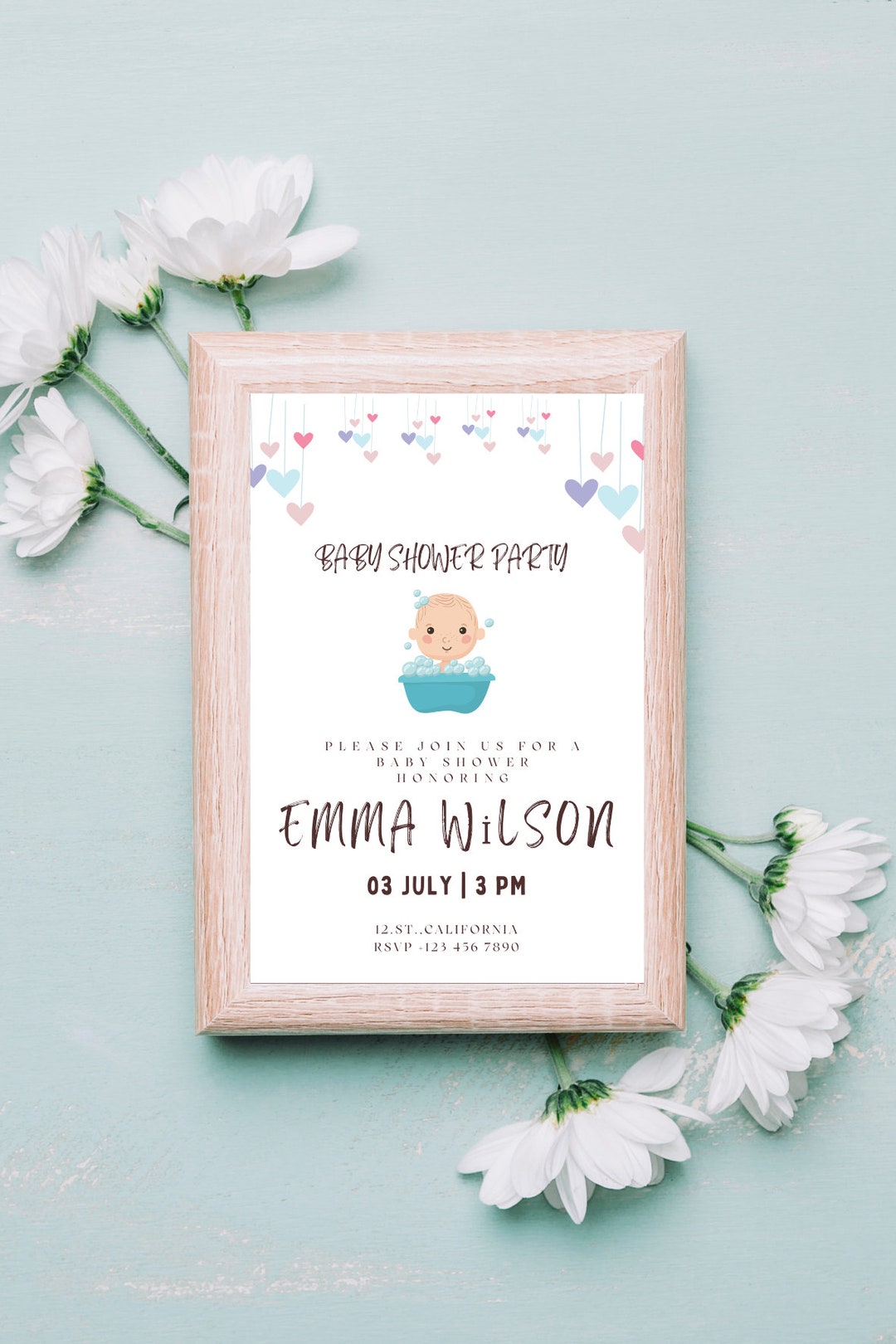 Baby Shower Inviation, Baby Shower Invitation Template Printable, Baby ...