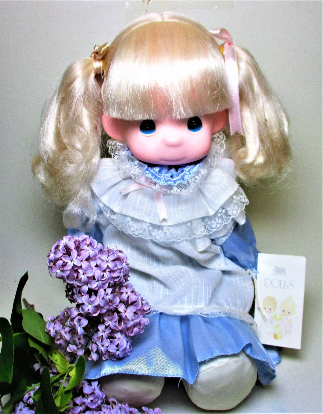 Vintage Precious Moments 1981 MISSY Fairy Doll Blue Dress Figurine Love ...