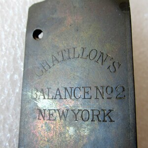 Antique Chatillon Balance Scale No. 2 Brass 25 Lbs Mail Holder ...