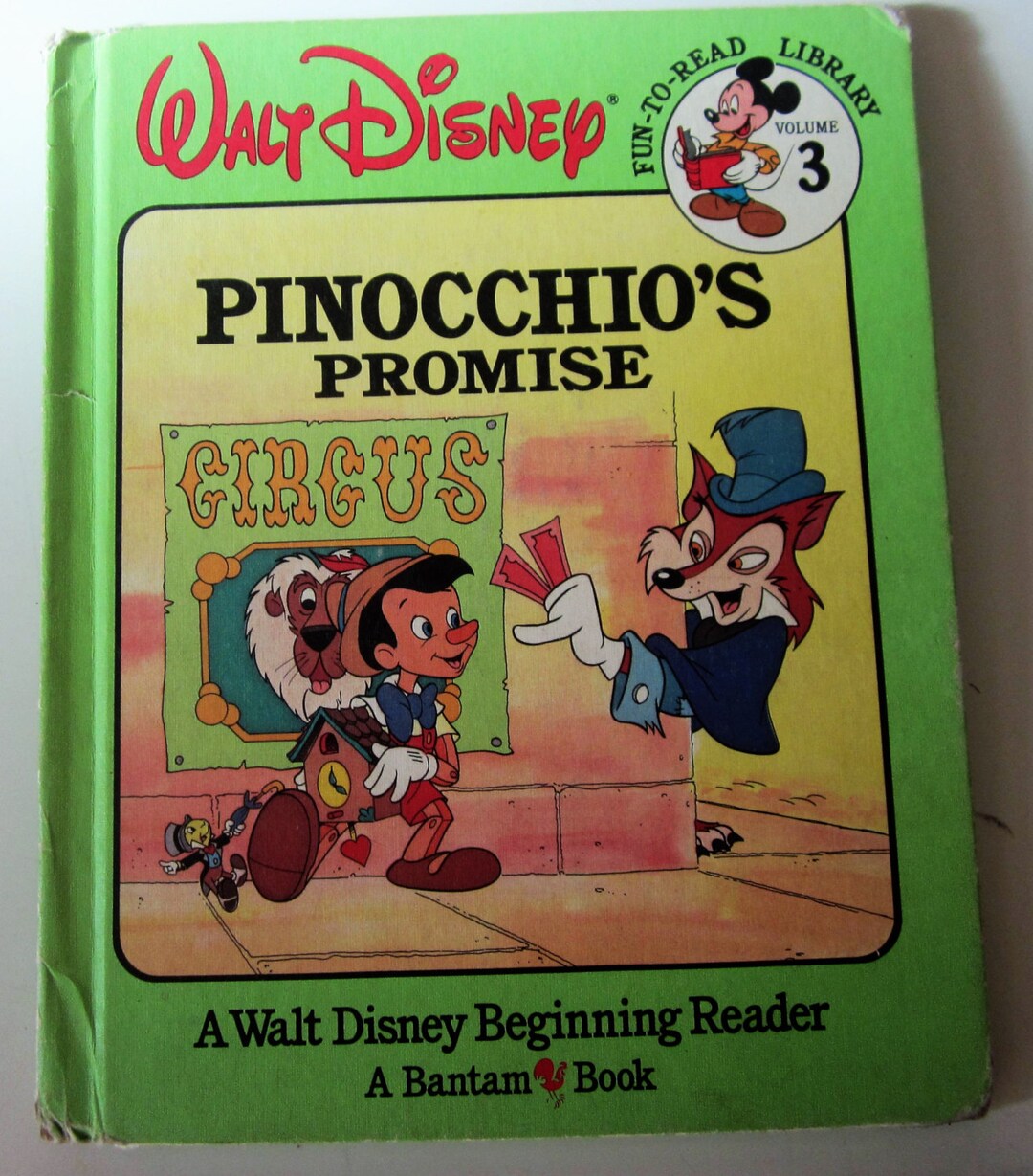 Disney Pinocchio Book Vintage Collectible Beginning Reader Circus ...