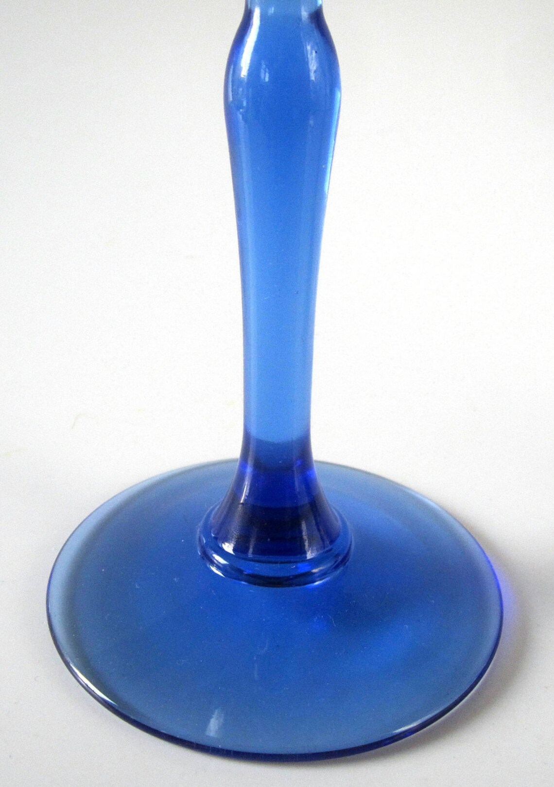 Cobalt Blue LENOX Glass Stem Crystal Champagne Wine Flute Optic Sherbet ...