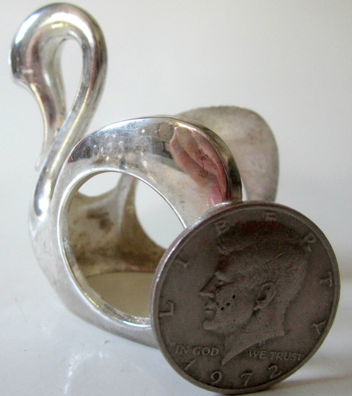 Silver Plate Swan Elegant Napkin Ring Holder Oneida Rogers Set | Etsy