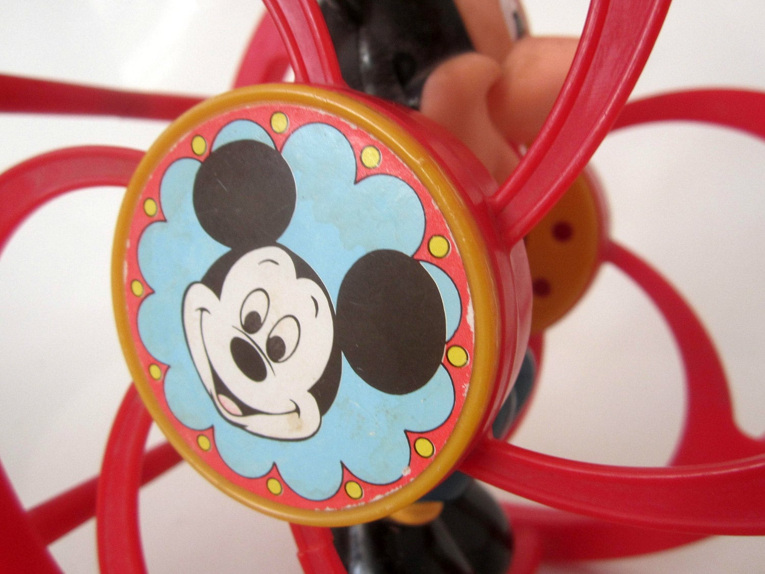 Mickey Mouse Red Rolling Toy Disney Toddler Roly Poly Rattle - Etsy