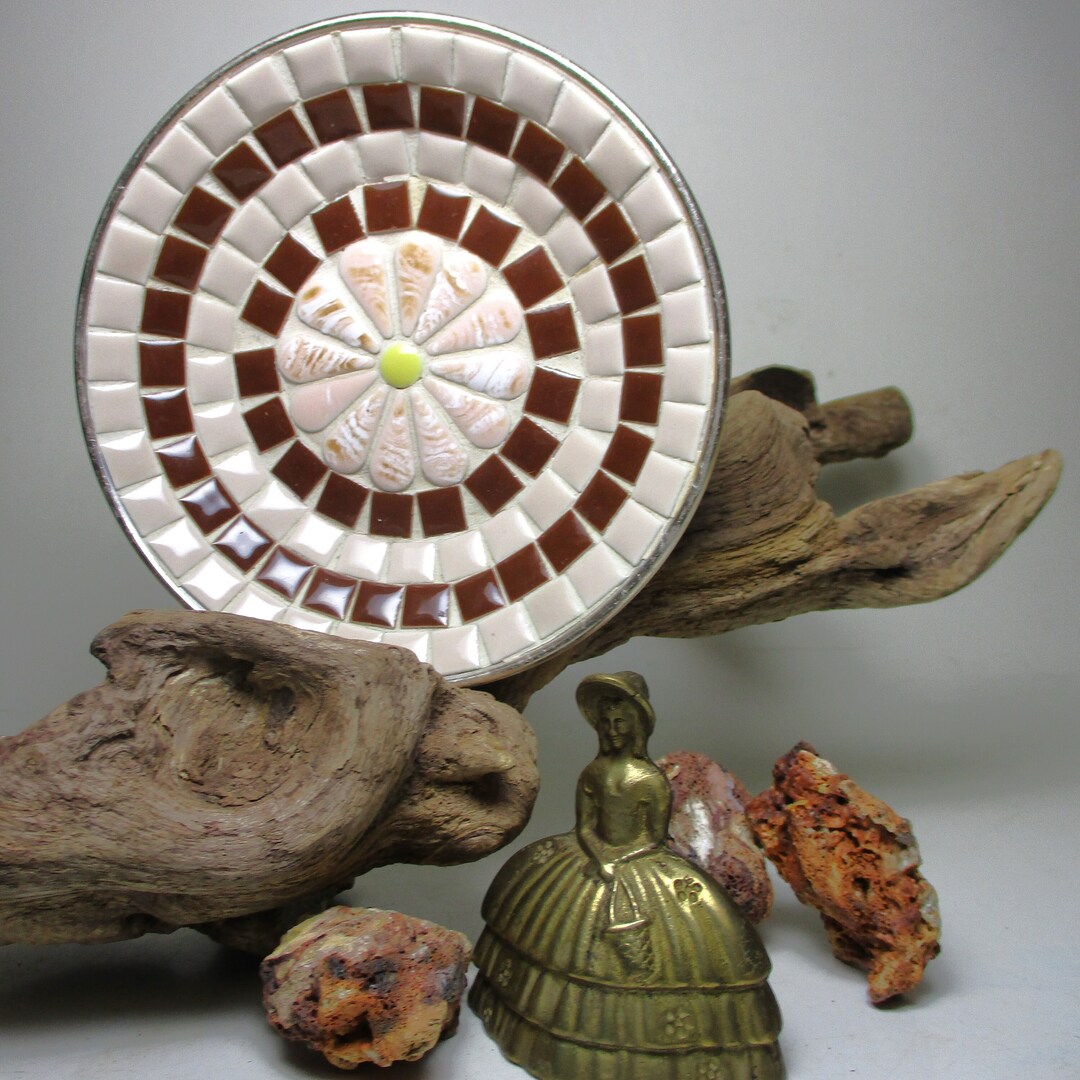 Mid Century Ashtray Modern Retro Ceramic Tile Coaster MCM Art Mosaic ...