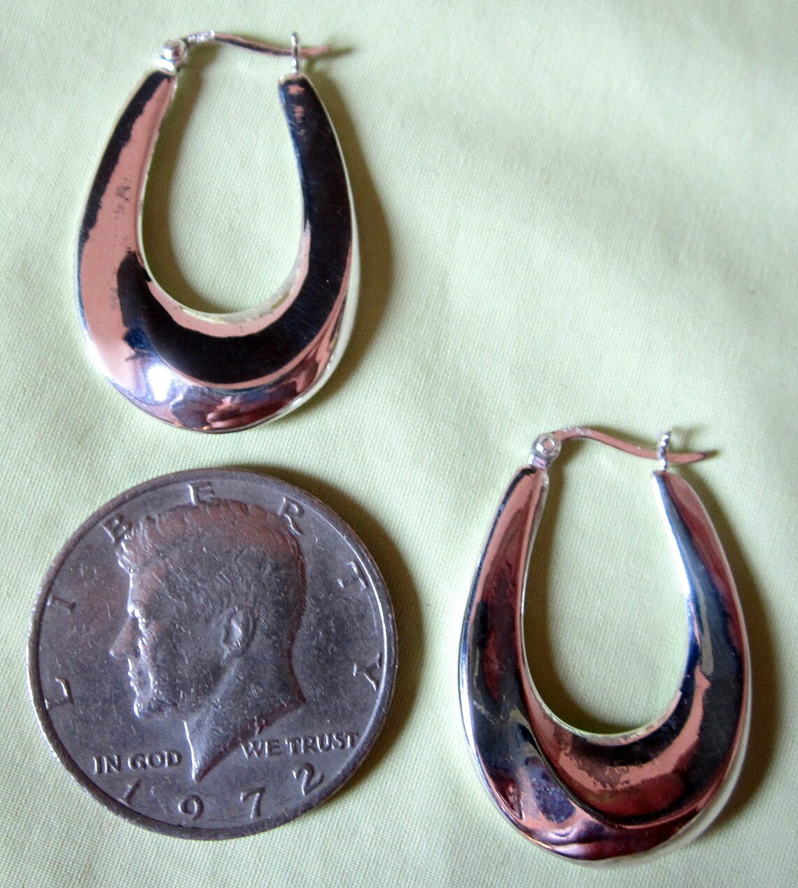 Sterling Silver Earring 925 Jewelry Full Circle Loop Pierced Ring ...