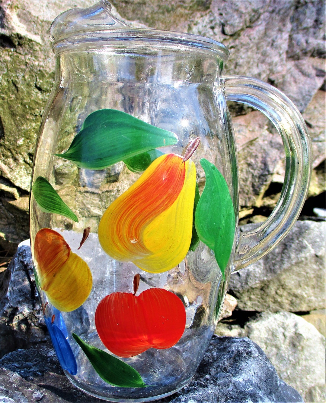 Vintage Clear Glass Ice Tea Juice Mid Century MCM Gay Fad Water ...