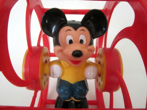Mickey Mouse Red Rolling Toy Disney Toddler Roly Poly Rattle - Etsy