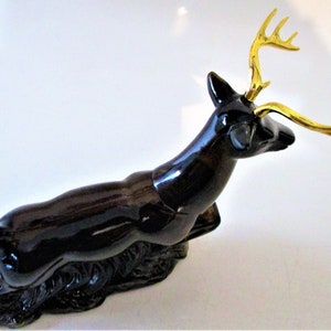 Avon Deer Ten Point Buck Circa 1970s Bottle Decanter Gold Antlers ...