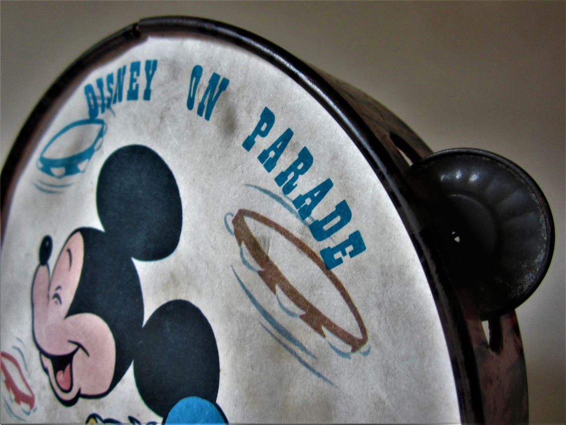 MICKEY MOUSE Club Donald Duck Tambourine Toy Instrument Disney on ...