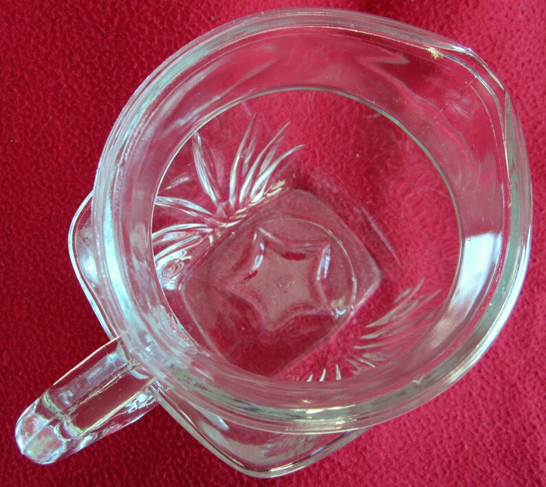 Unique Glass Federal Star Crystal Juice Pitcher Square Water Milk ...