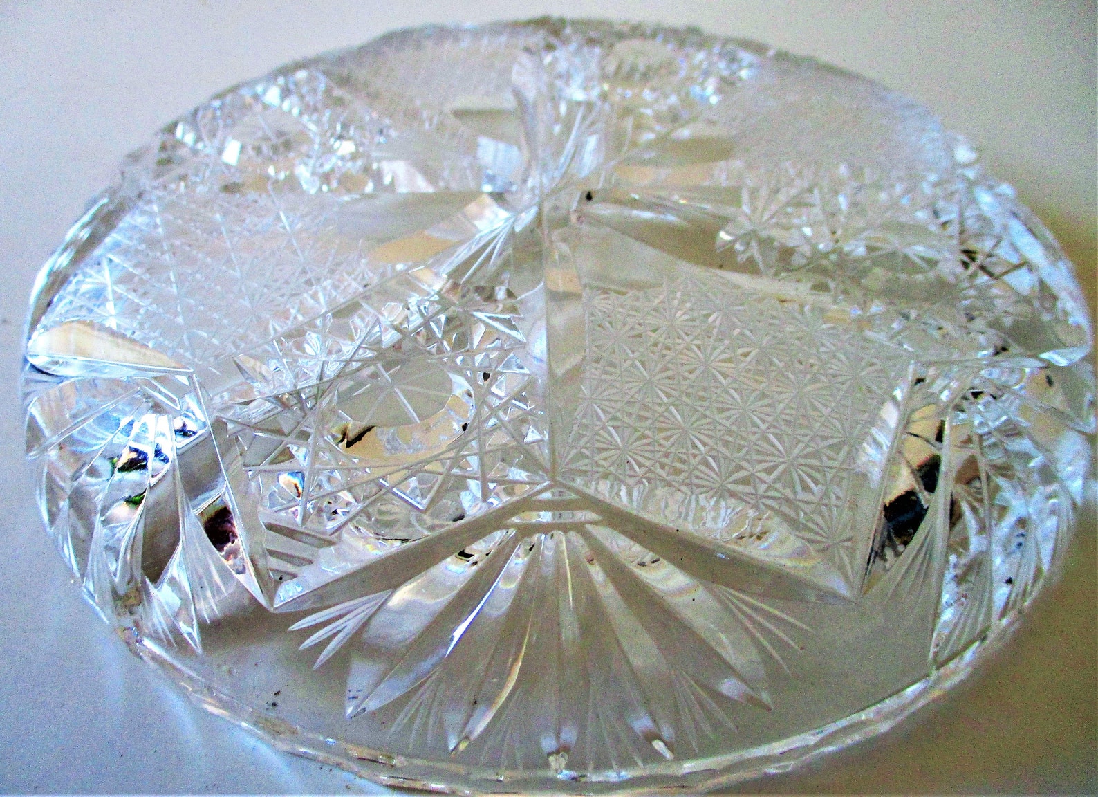 Slovakia Hand Cut Crystal Glass Dish Shell Bowl Valska Bela | Etsy