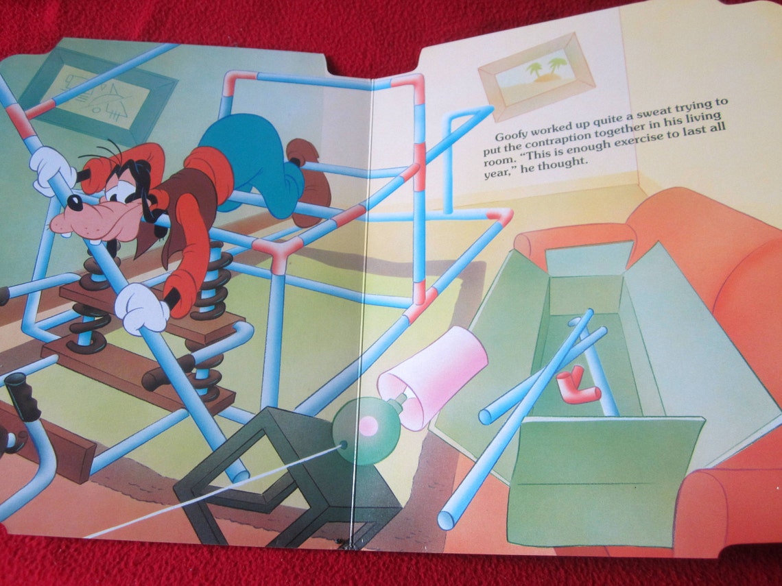 Disney Goofy Mickey Mouse Book Vintage Exercise Machine Donald - Etsy