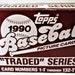 Official 1990 Topps Baseball Box Set Traded Series Sealed 132 Cards MLB ...