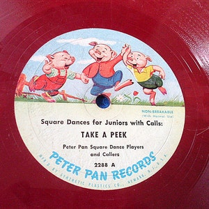 Peter Pan Record Rabbit 1950s Children Pig Dance Vintage Toddler Gift ...