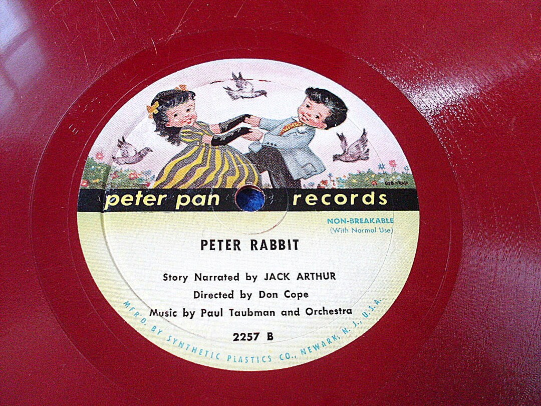 Peter Pan Record Rabbit 1950s Children Pig Dance Vintage Toddler Gift ...