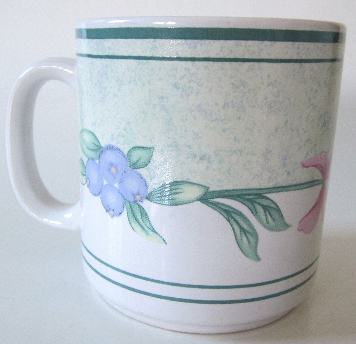 Floral Tulip Garden Ceramic Coffee Mug ONEIDA Set of 4 Cups - Etsy