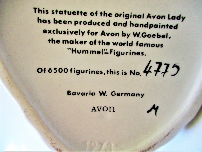 Avon Mrs. Albee First Lady Perfume 1973 USA American Belle Award Goebel ...