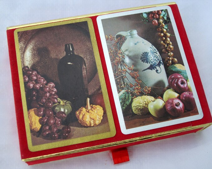 CONGRESS Wine Bottle Jug Grapes Fruit Playing Cards 2 DECKS - Etsy