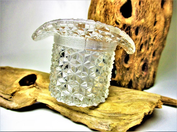 Vintage Diamond Point Cross Crystal Cut Clear Depression - Etsy